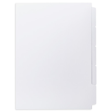 A4 5 Bank Uncoated Index Tab Dividers | A4 5th Cut Tabs
