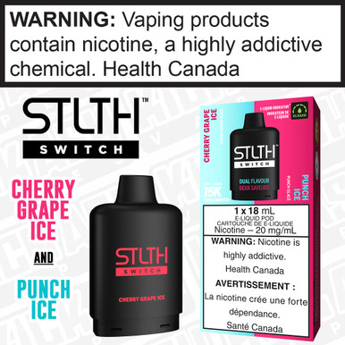 Cherry Grape Ice and Punch Ice STLTH SWITCH POD - Kick Ash Vapes