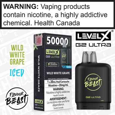 Wild White Grape Iced Flavour Beast LEVEL X G2 Ultra POD - Kick Ash Vapes