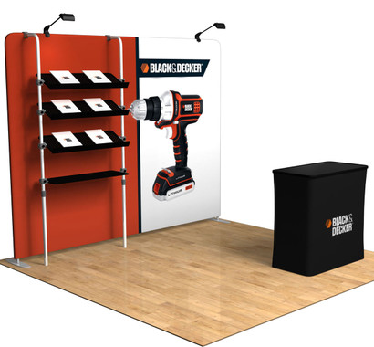 10ft QuickZip Showcase Portable Retail Display | Display Overstock Canada