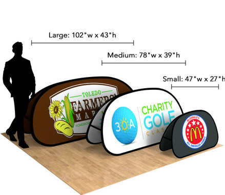 Twist Up Horizontal A-Frame Banner Stand