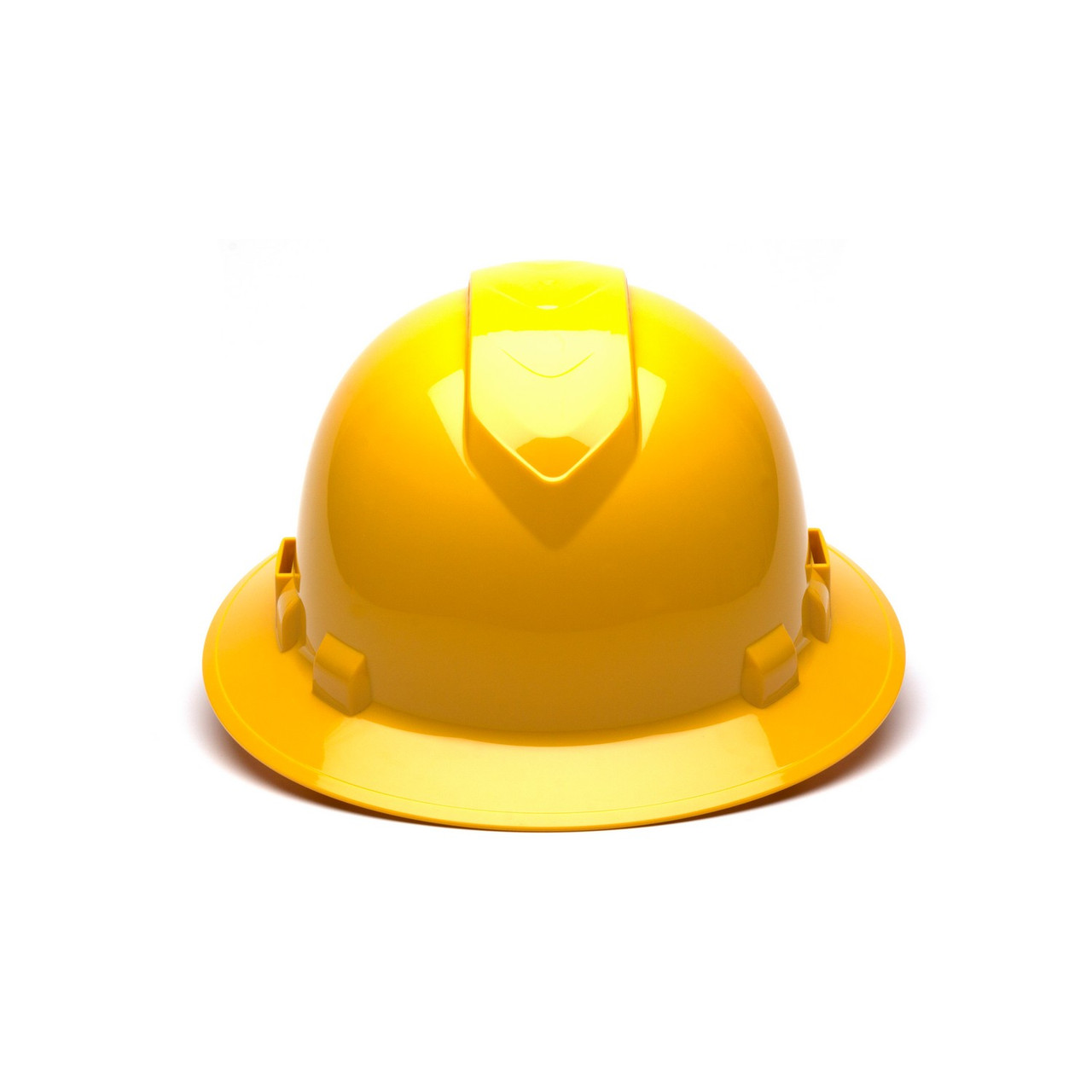 Pyramex Safety HP54130V Yellow Ridgeline Vented Full Brim 4 Pt Ratchet ...