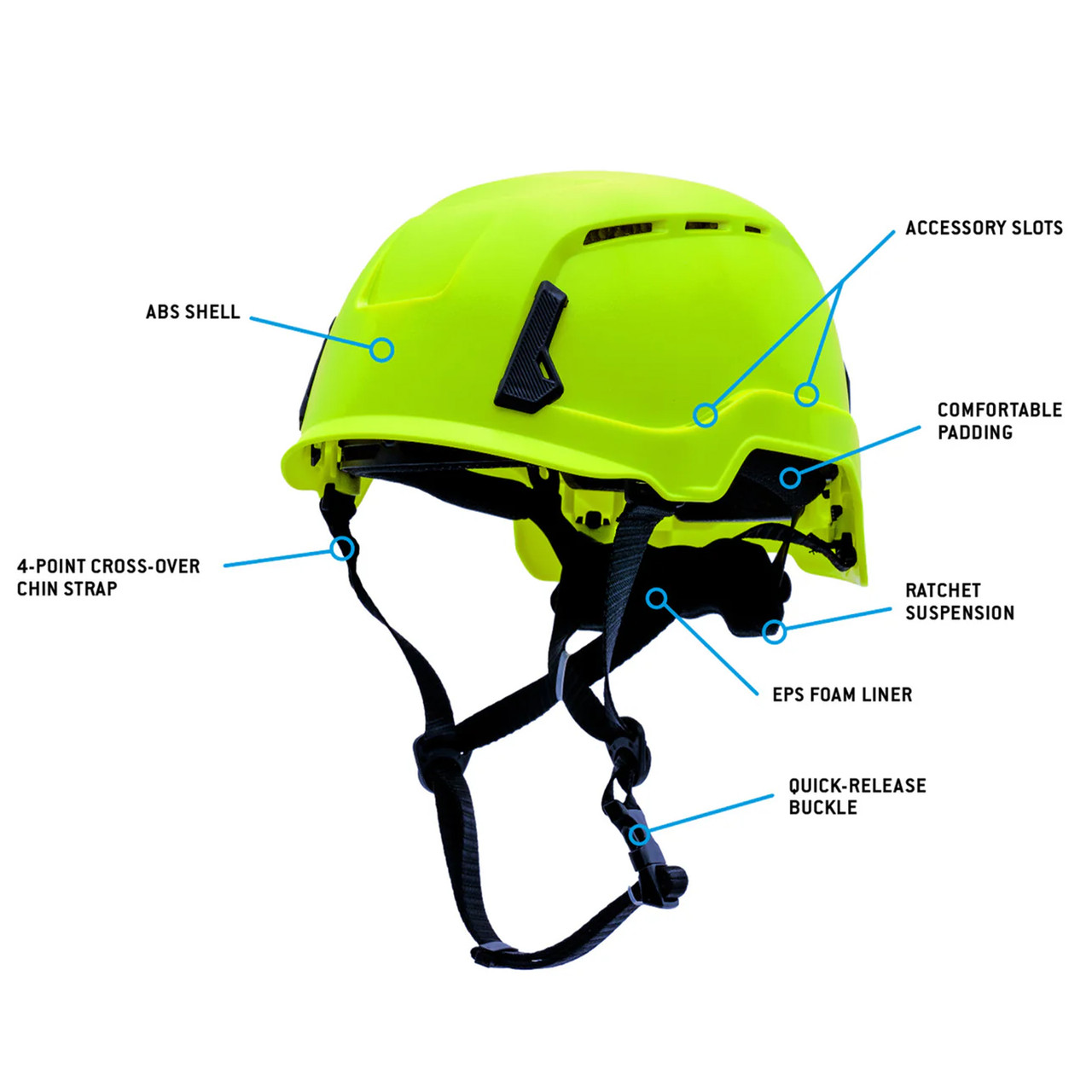 Pyramex HPT261131V SL T2 Type II Safety Helmet Vented, Hi-Vis Lime