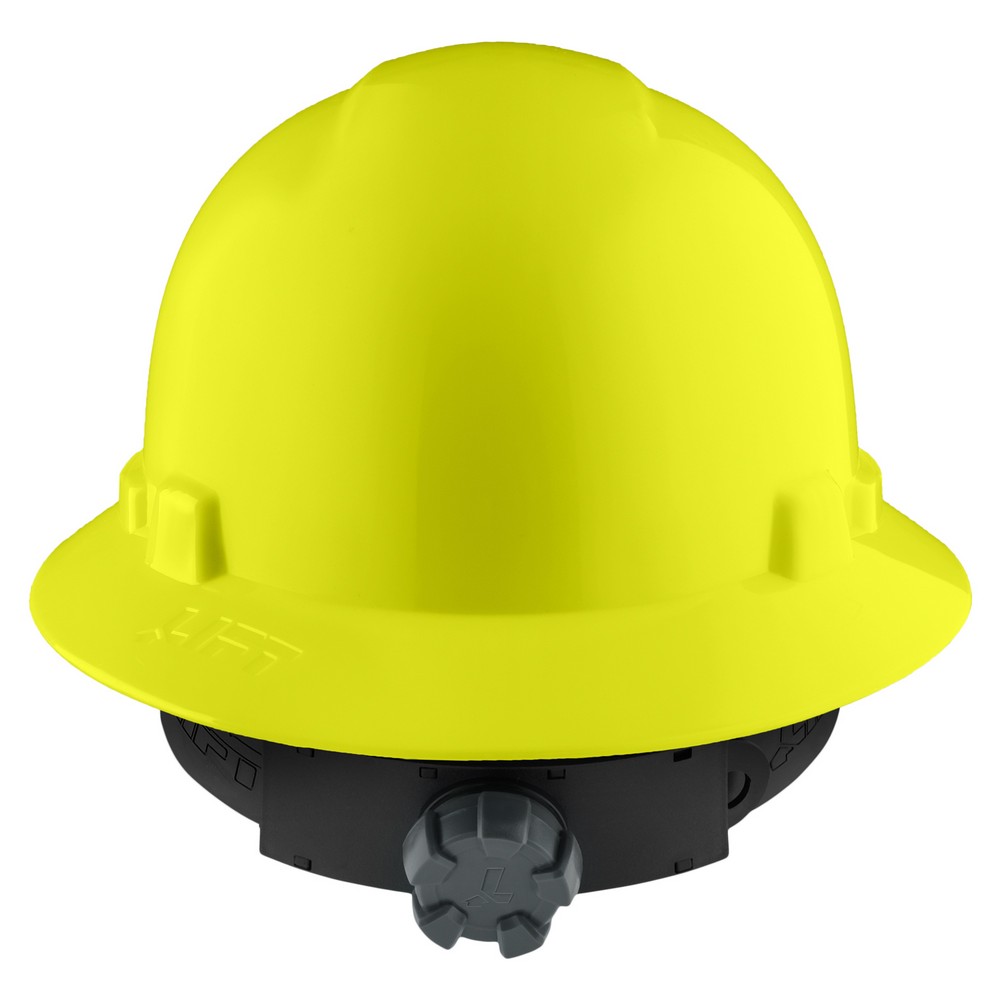 Life Safety HBFC-20HV Briggs Vented Full Brim Hard Hat Hi-Vis Yellow