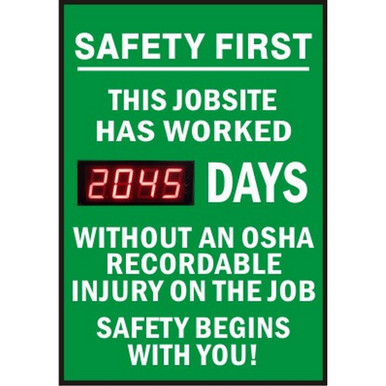 Safehouse Signs LTA-812859 Safety First This Job Site Has Worked ...
