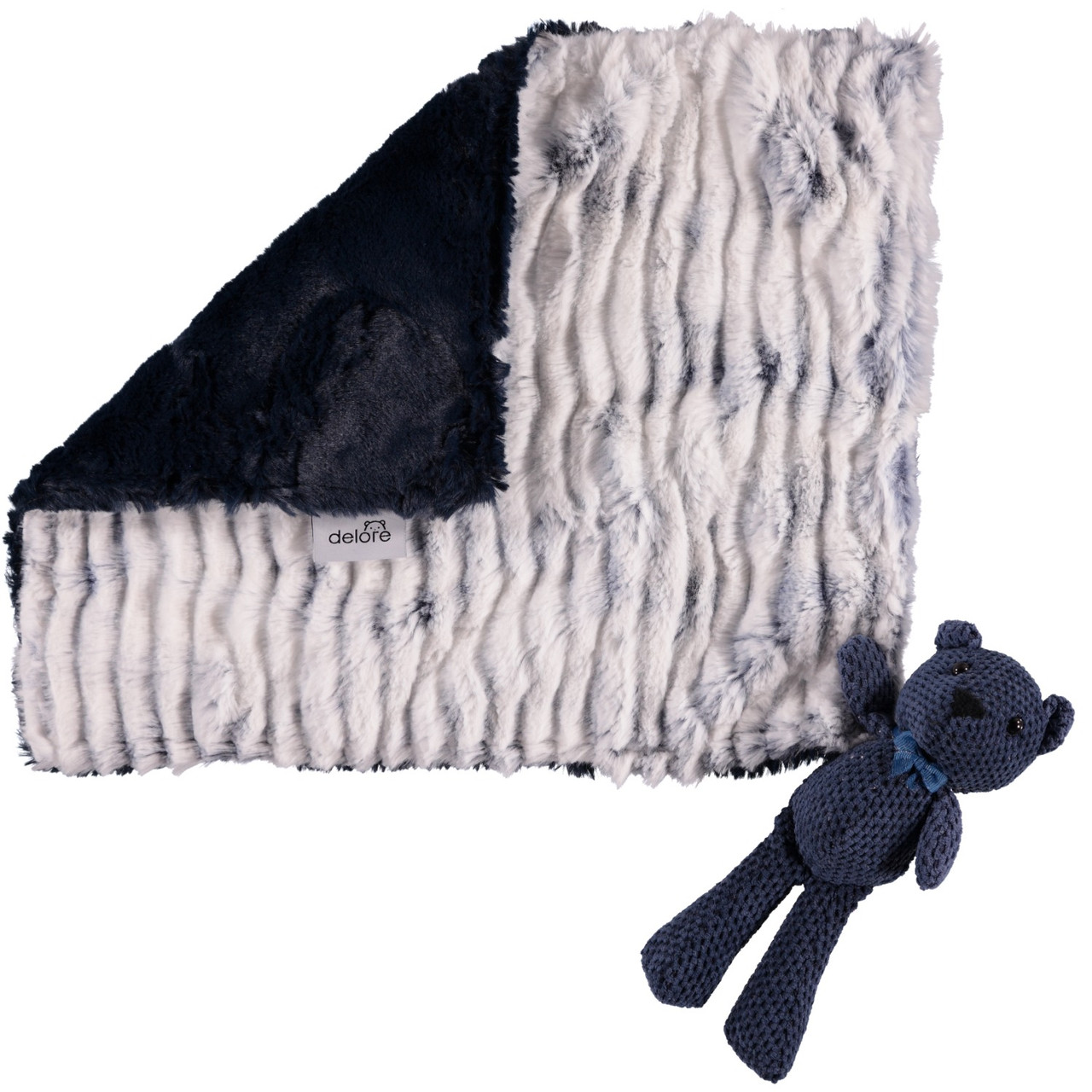 Luxe Willow Navy / Zigzag White Navy Lovey - Delore