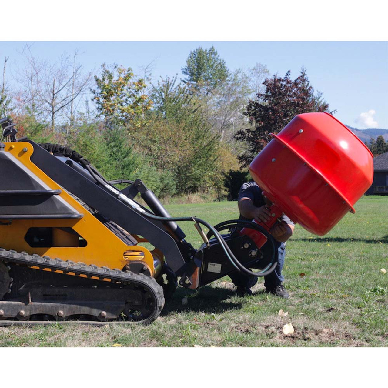Mini skid steer post hole auger store