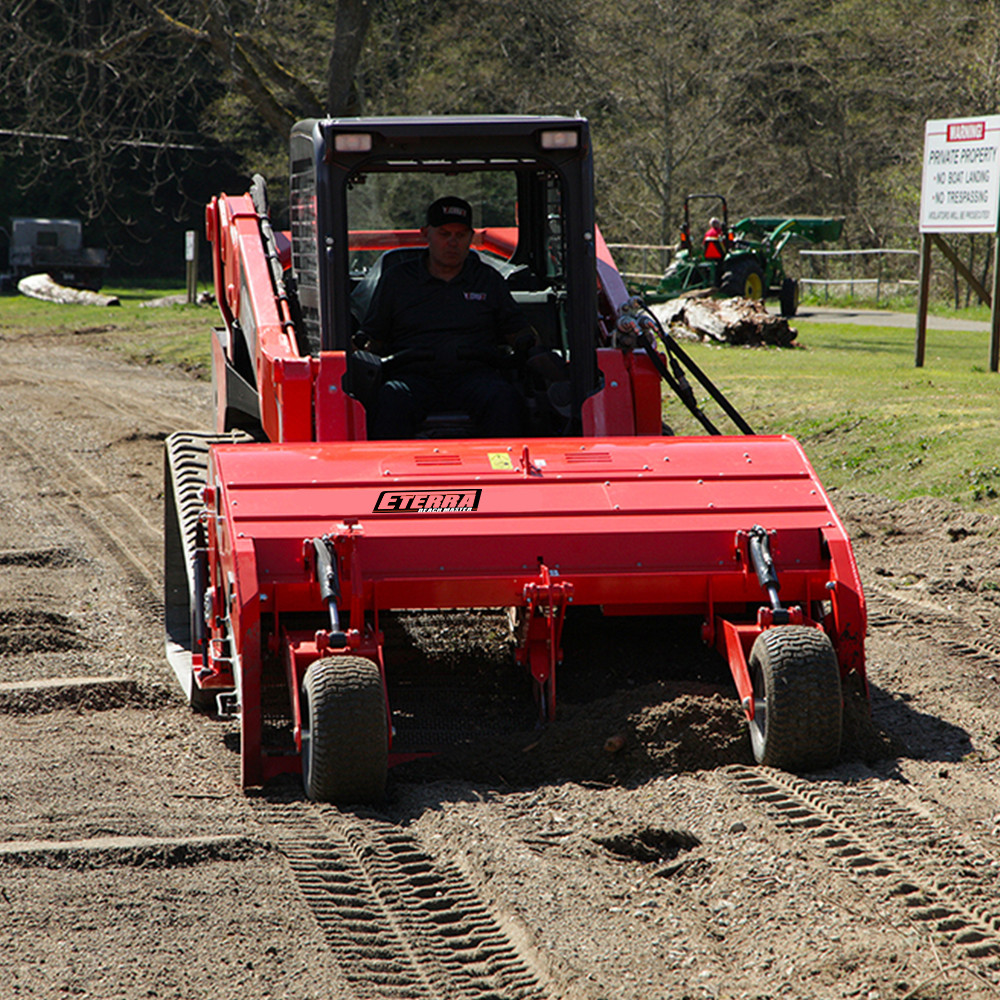 Skid Steer Beach and Arena Cleaner Attachment | Skid Steer Solutions