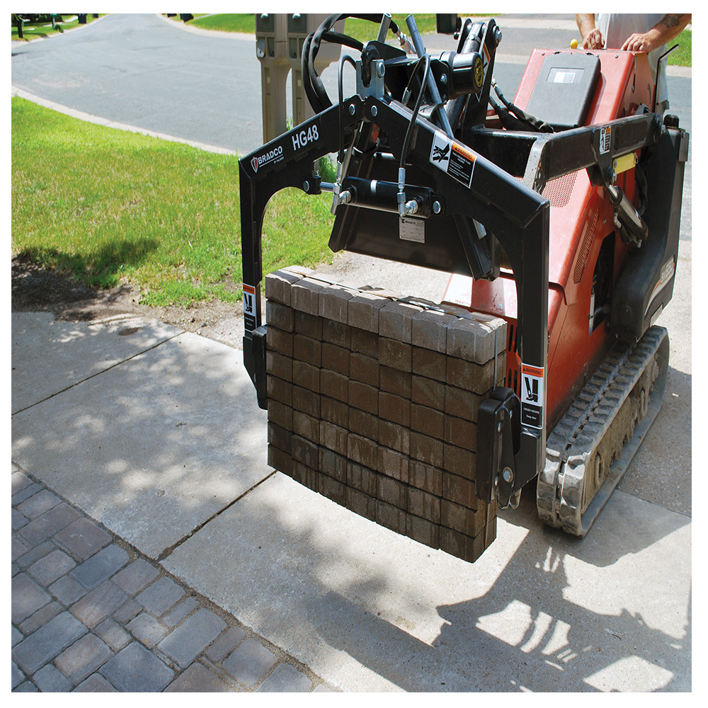 Mini Skid Steer Hardscape Grapple Attachment | Bradco
