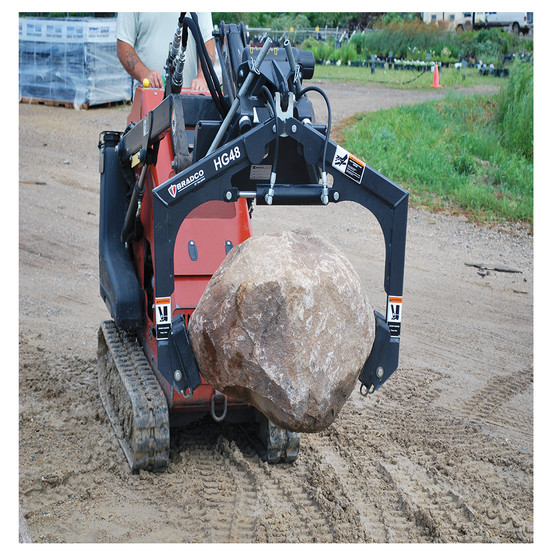 Mini Skid Steer Hardscape Grapple Attachment | Bradco