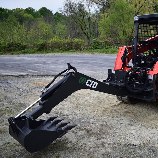 CID Skid Steer Swing Arm Backhoe Attachment | Skid Steer Solutions