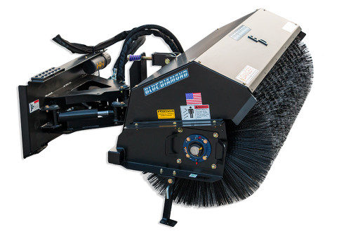 Blue Diamond Skid Steer Severe Duty Angle Broom Attachment | Skid Steer ...