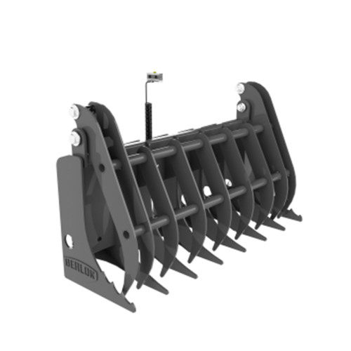 Berlon Mini Skid Steer Root Rake Grapple | Skid Steer Solutions