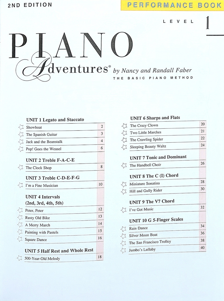 Faber Piano Adventures Performance Book Level 1 (2nd Edition) at Piano ...