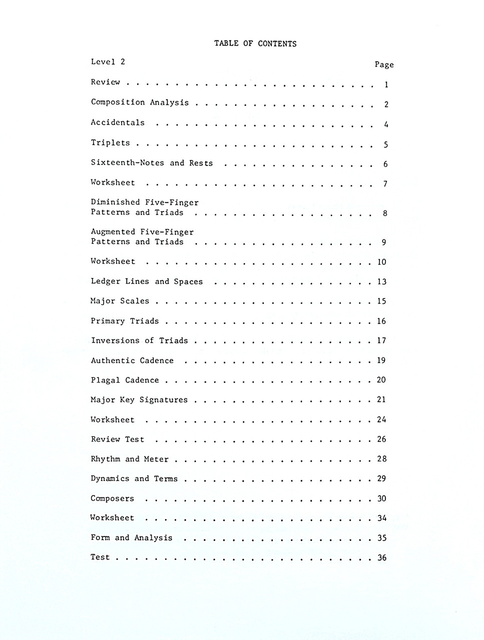 Concepts of Piano Theory Level Two at Piano Gallery