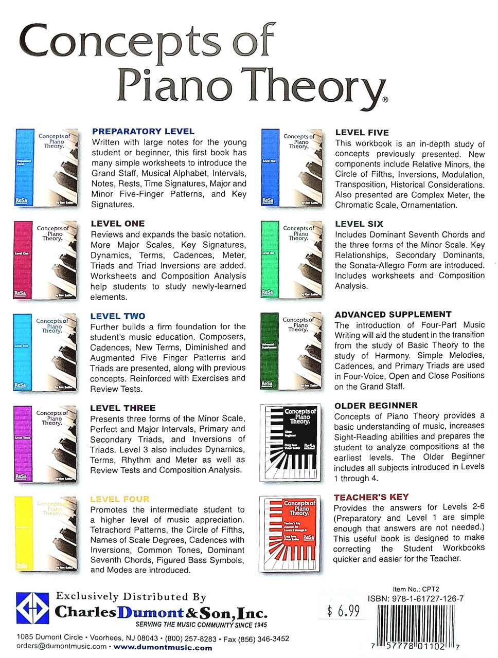 Concepts of Piano Theory Level Two at Piano Gallery