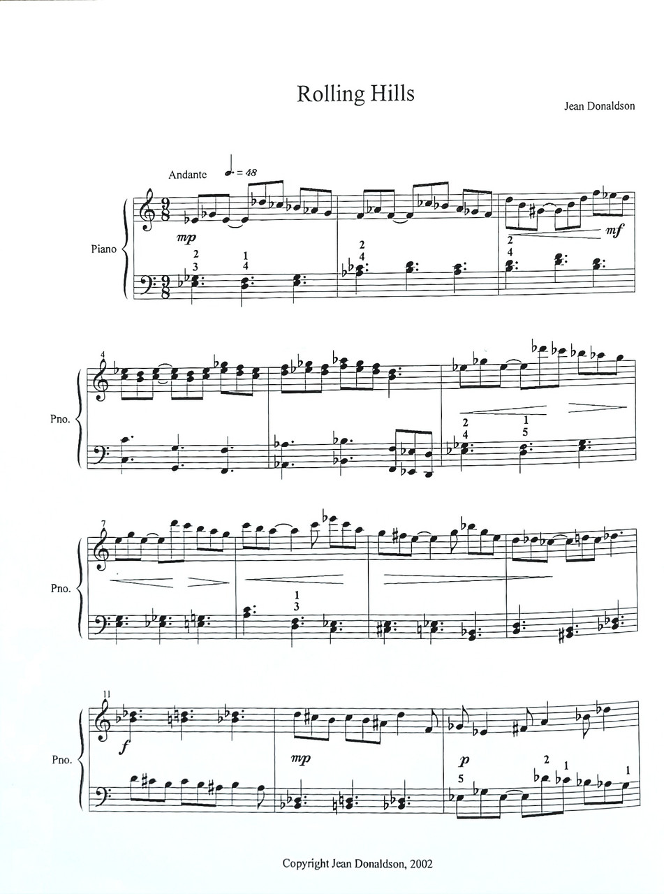 Three Short Piano Studies - by Jean Donaldson - Piano Sheet Music ...