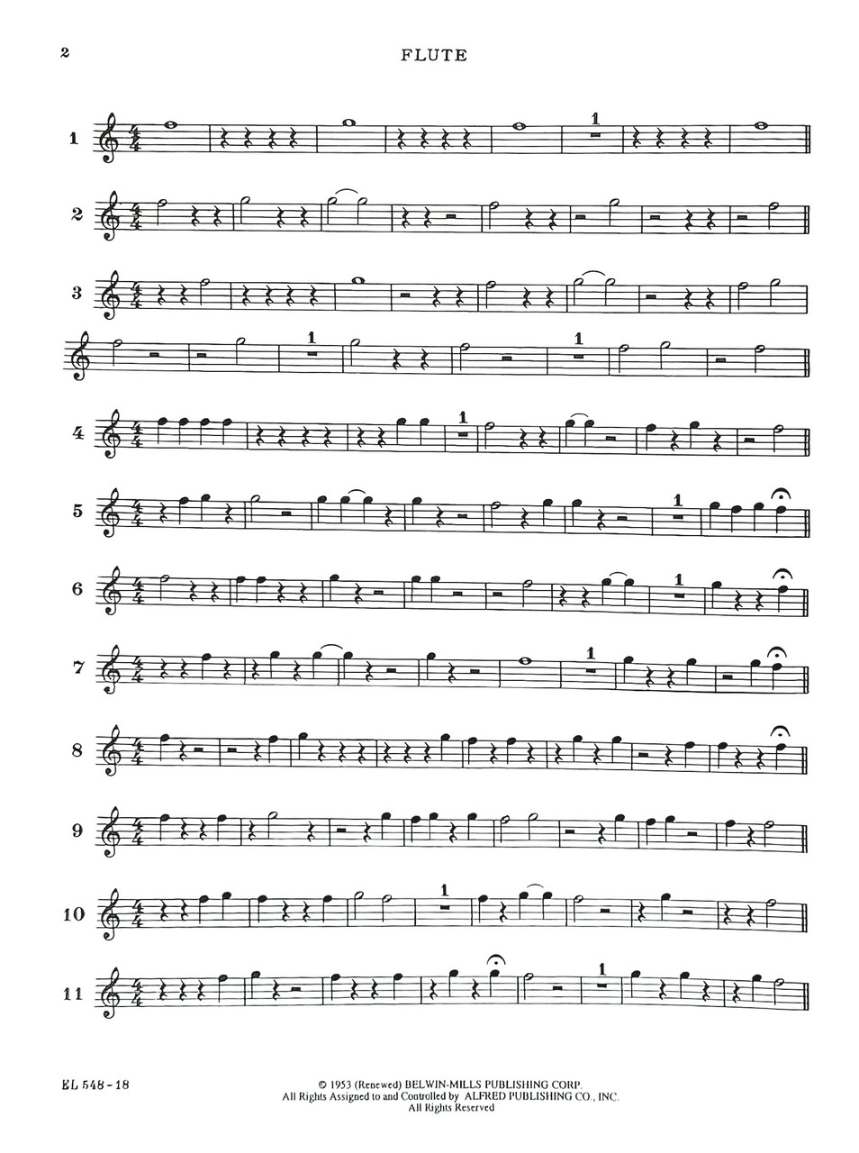 101 Rhythmic Rest Patterns for FLUTE - Piano Gallery