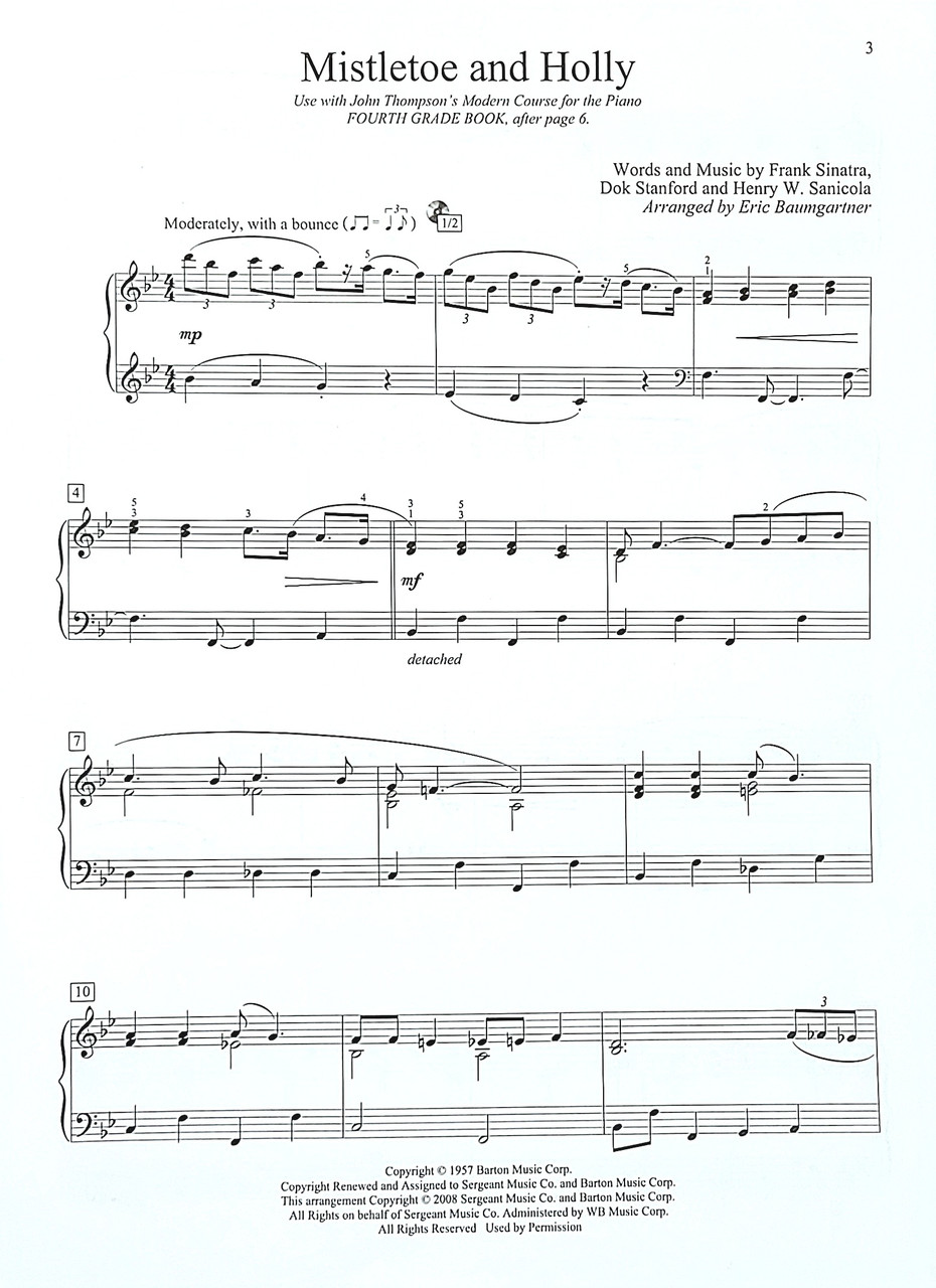Christmas Piano Solos - Fourth Grade - CD Included - Piano Gallery