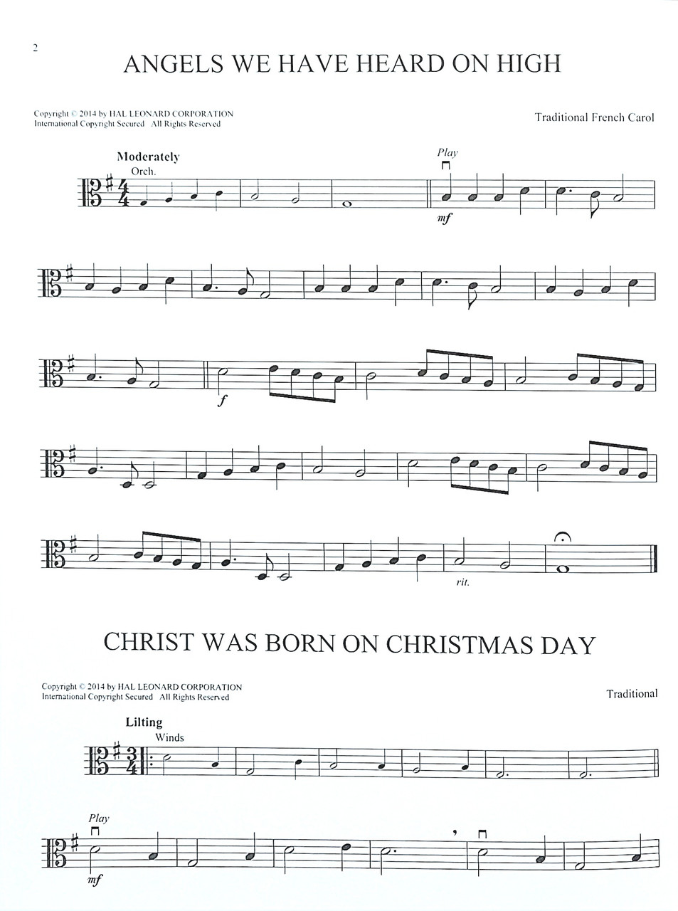 Christmas Carols for Viola - 10 Holiday Favorites - Piano Gallery