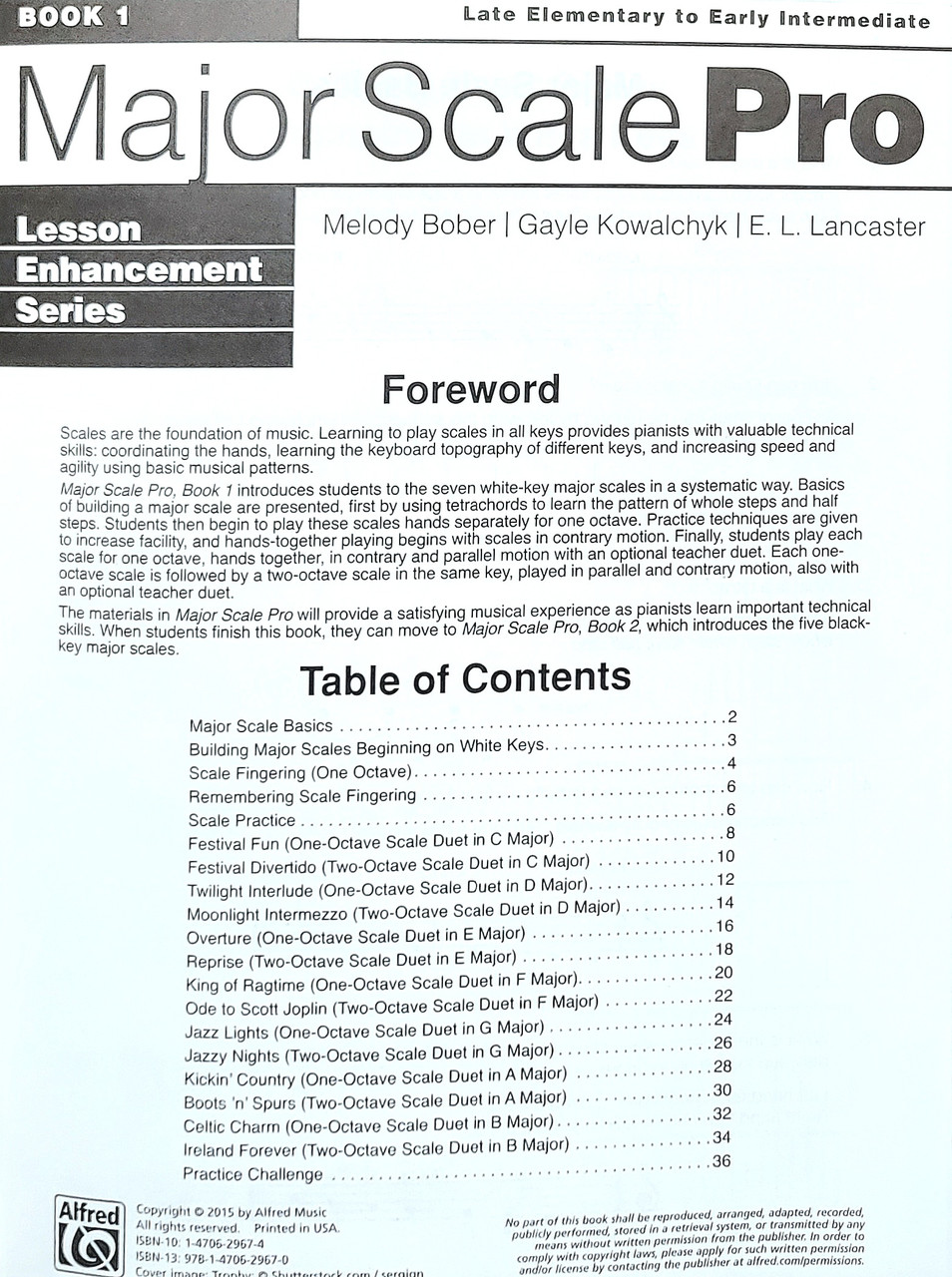 Major Scale Pro - Book 1 - Late Elementary to Early Intermediate - Piano Gallery