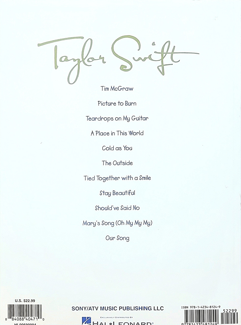 Taylor Swift - Recorded Guitar Versions with Notes and Tablature ...