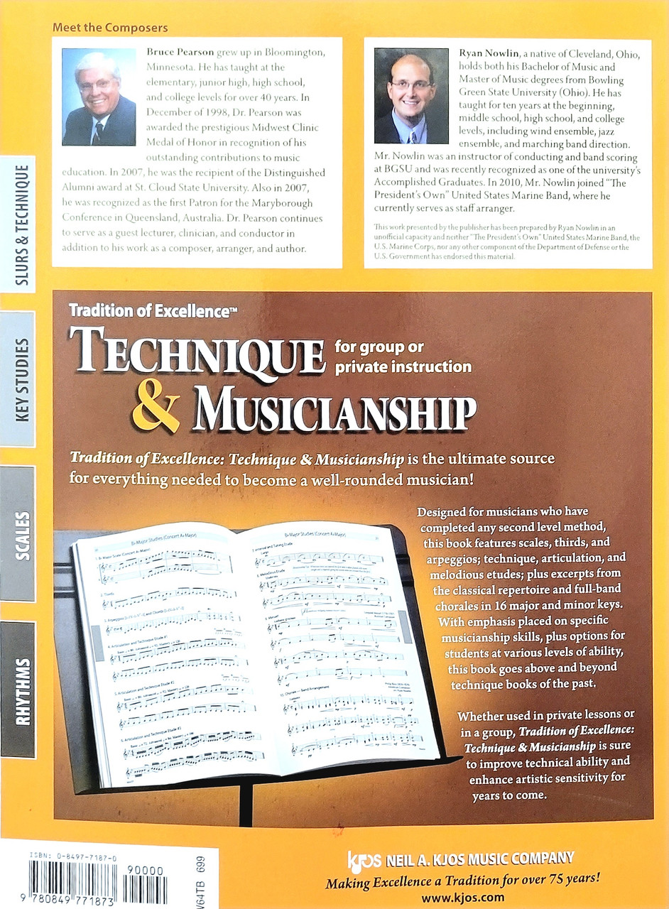 Tradition of Excellence - Technique & Musicianship - Trombone - Piano ...