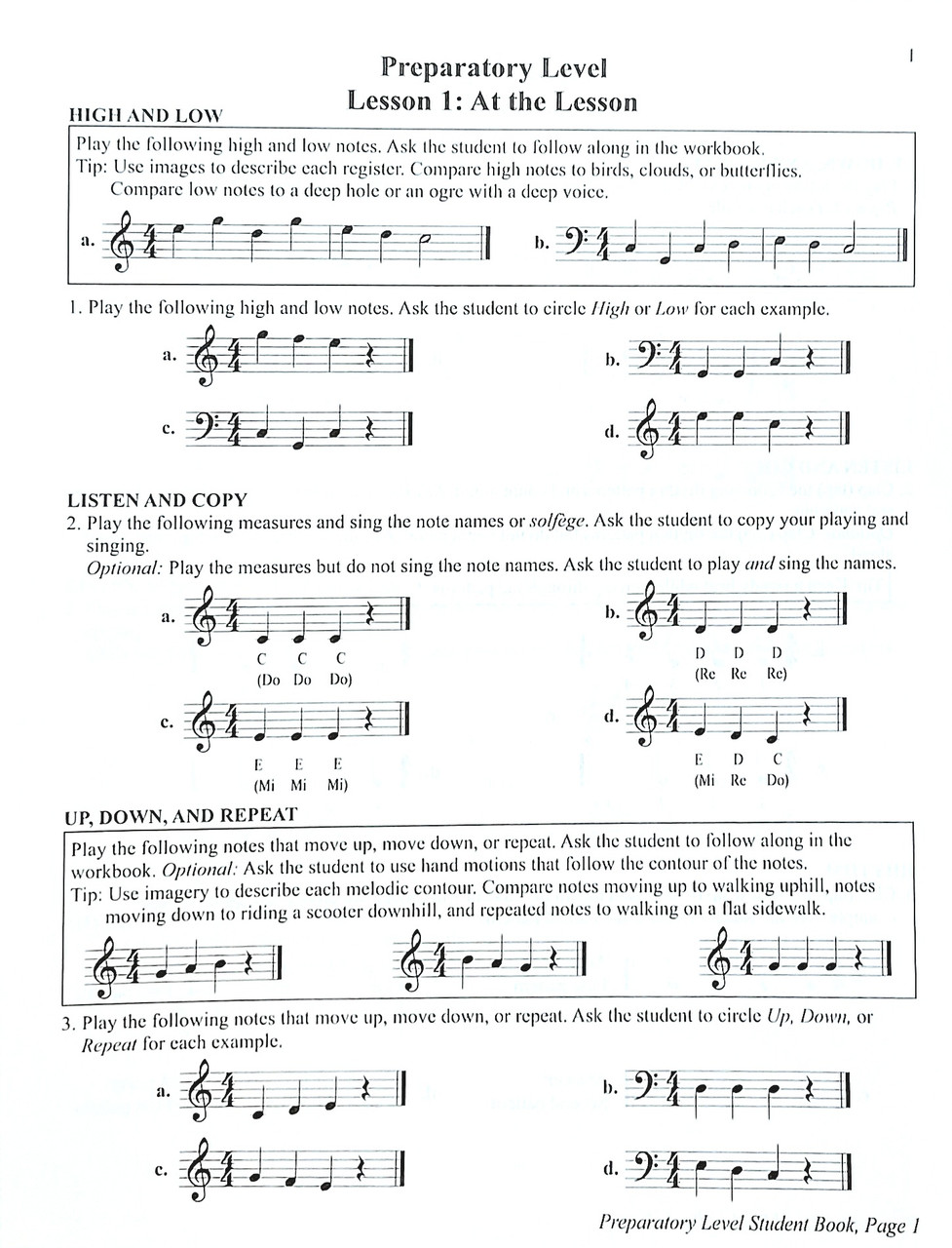 Ear Training Basics - Teacher Book - Levels Preparatory through 3 ...
