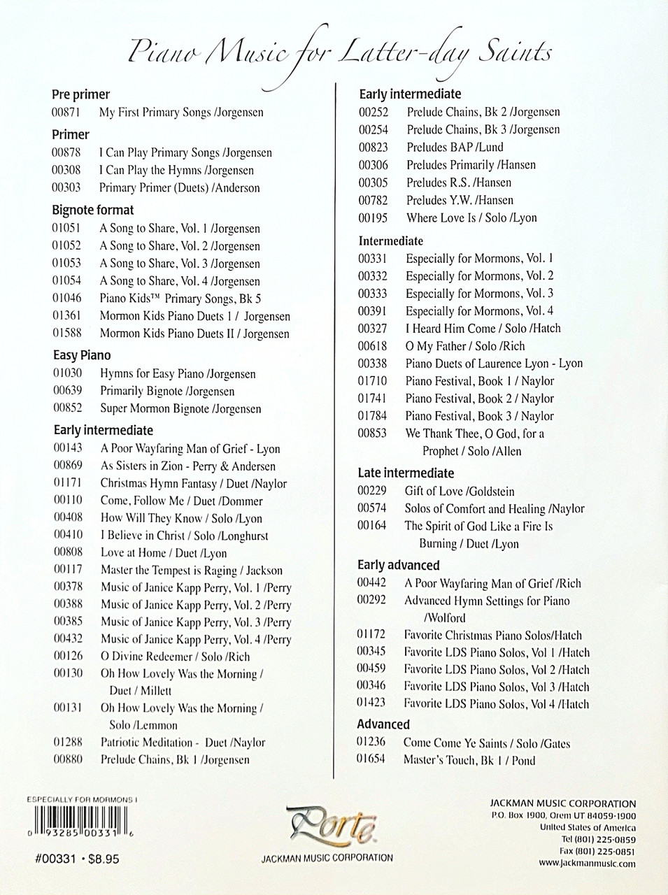 Especially for Mormons - Hymn Preludes Book One - Piano Gallery
