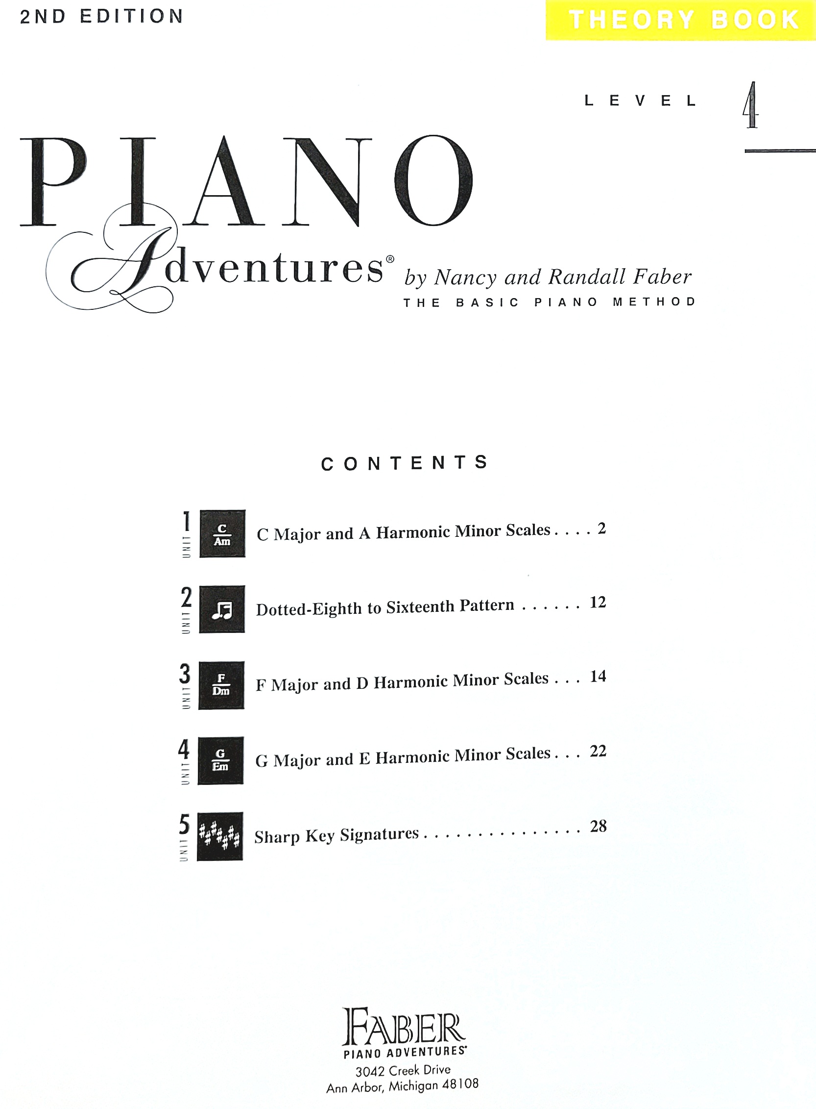 Piano Adventures Theory Book Level 4 (2nd Edition) at Piano Gallery ...