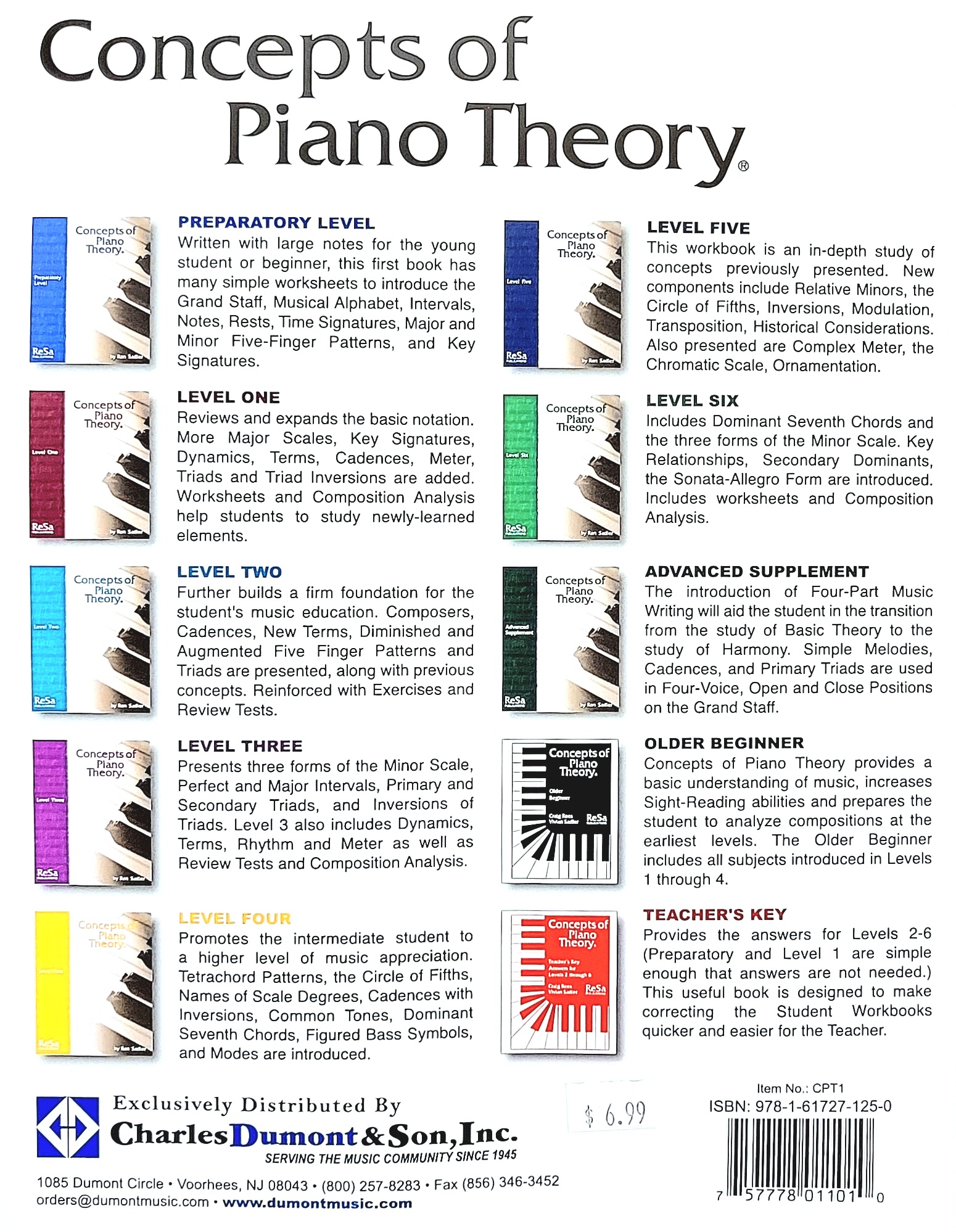 Concepts of Piano Theory Level One at Piano Gallery