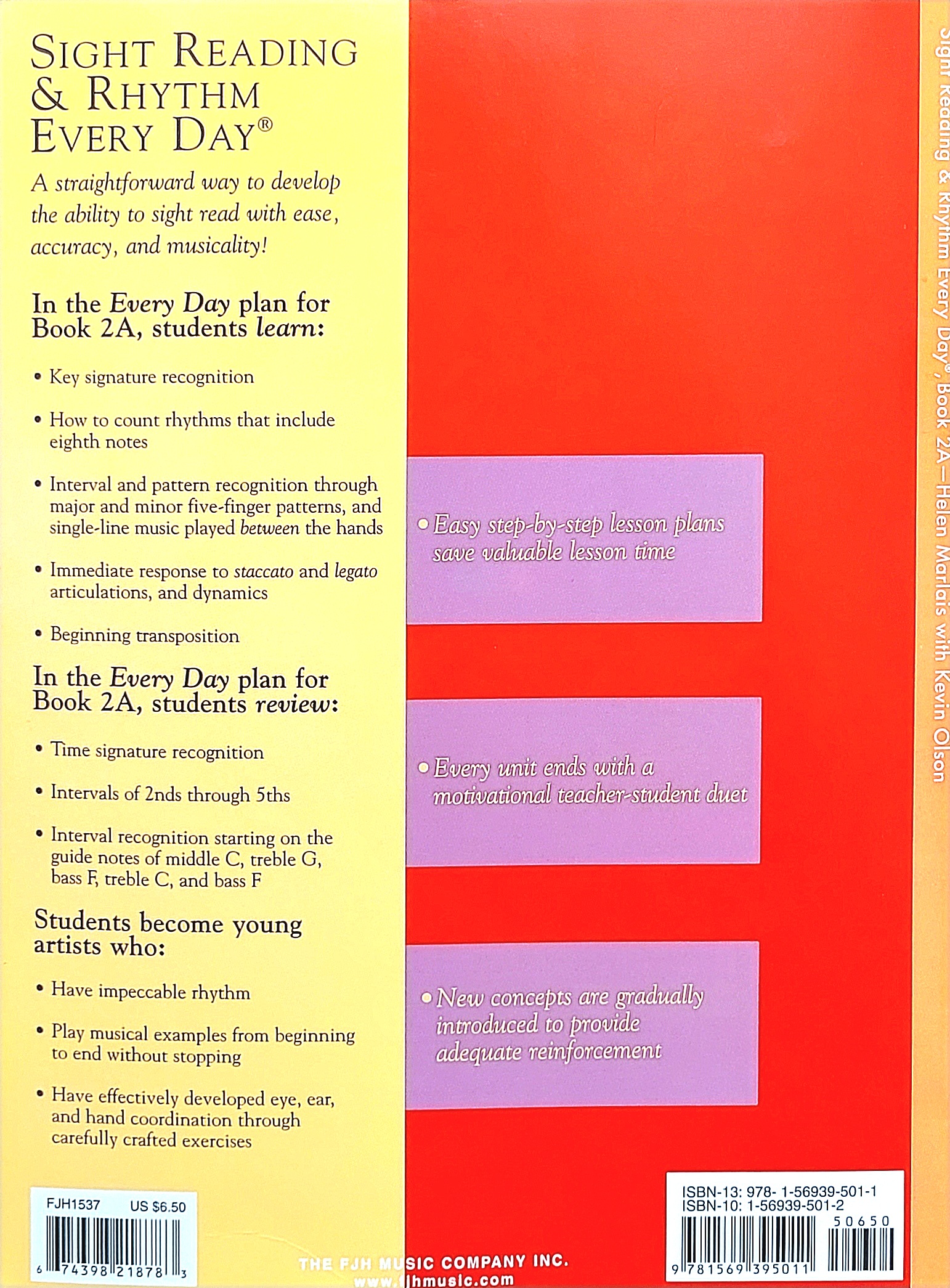 Sight Reading & Rhythm Every Day Book 2A at Piano Gallery