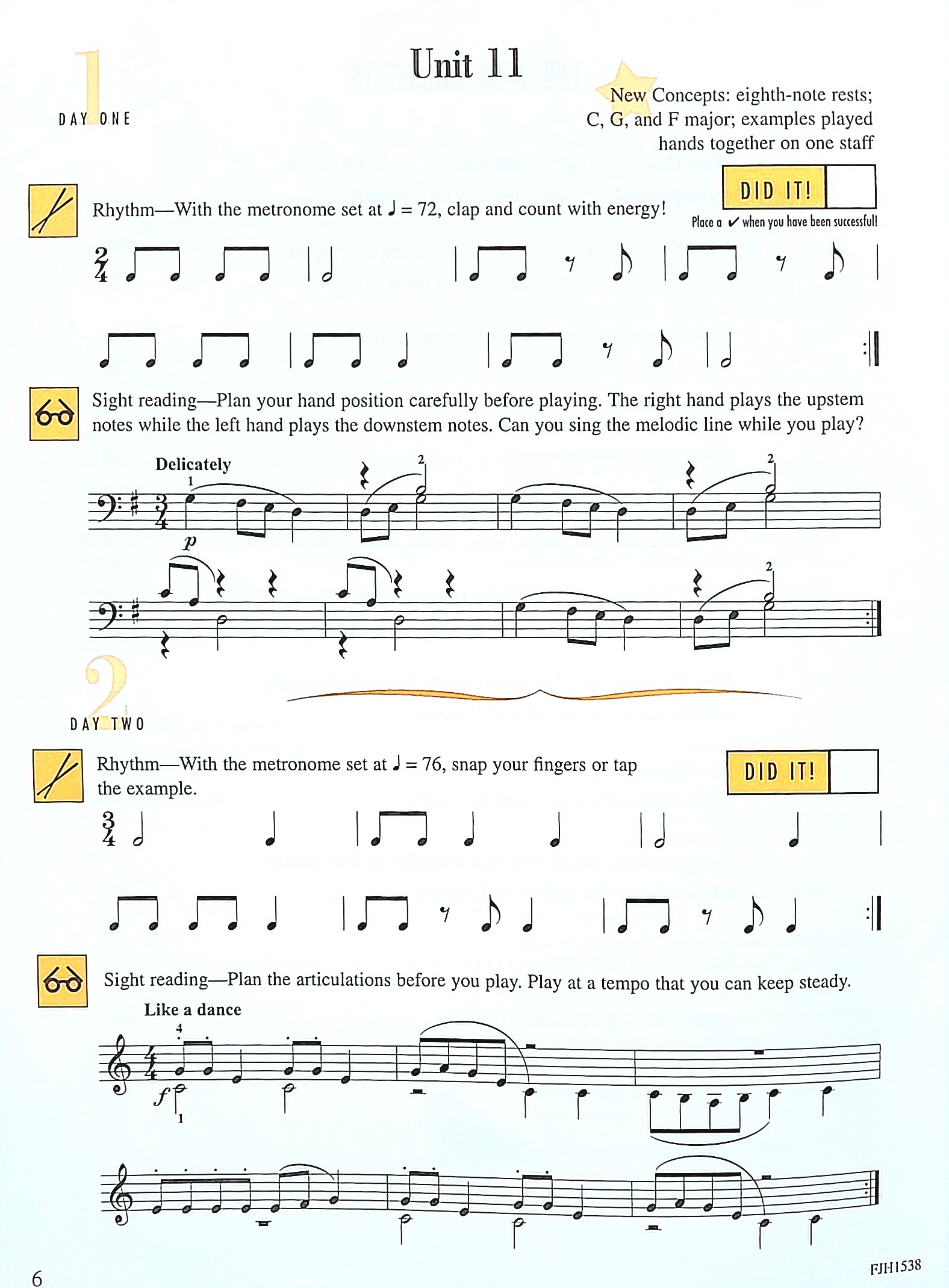 Sight Reading & Rhythm Every Day Book 2B at Piano Gallery
