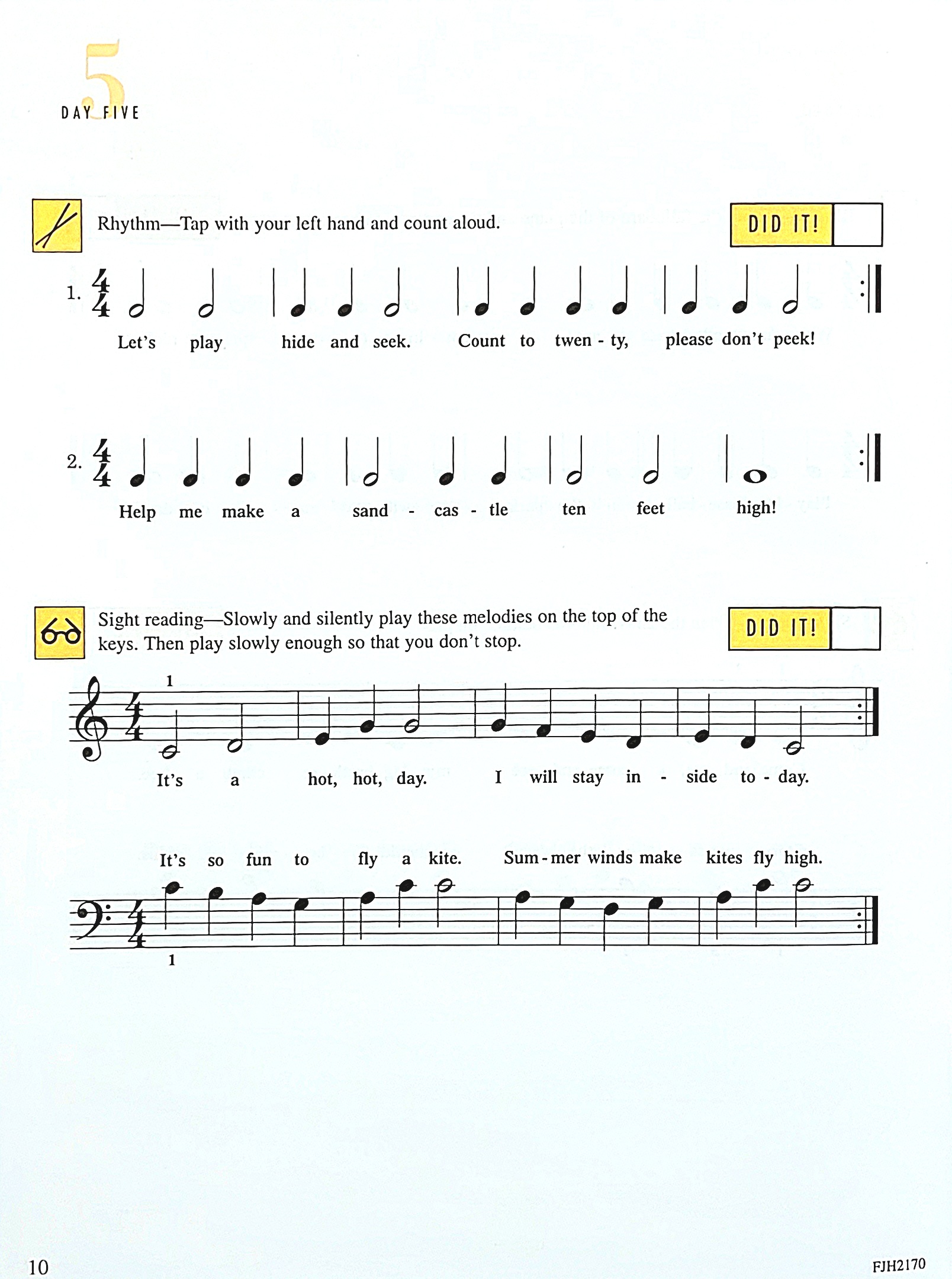 Sight Reading & Rhythm Every Day - Book A - Piano Gallery