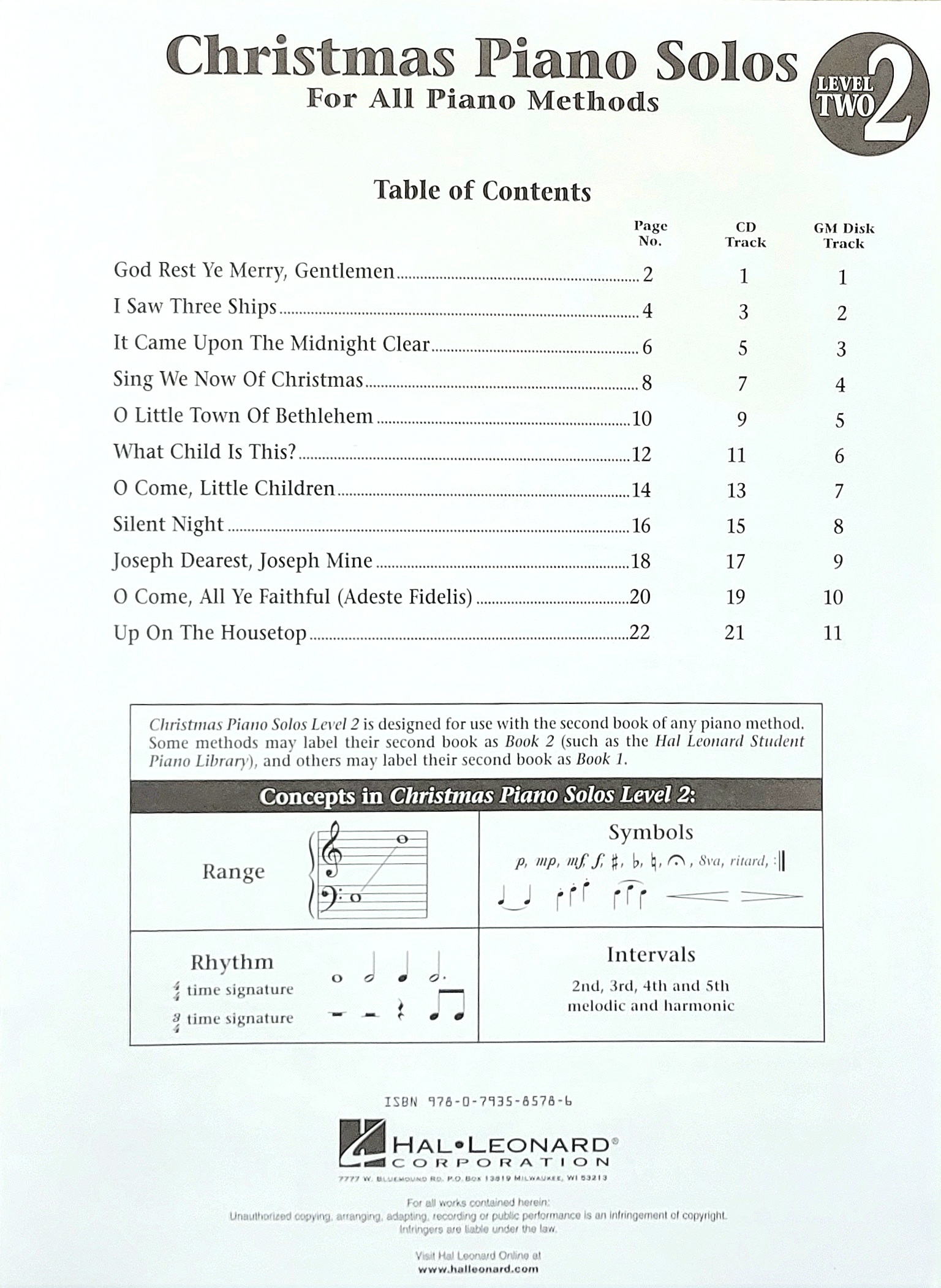 Christmas Piano Solos - Level 2 - For All Piano Methods - Piano Gallery