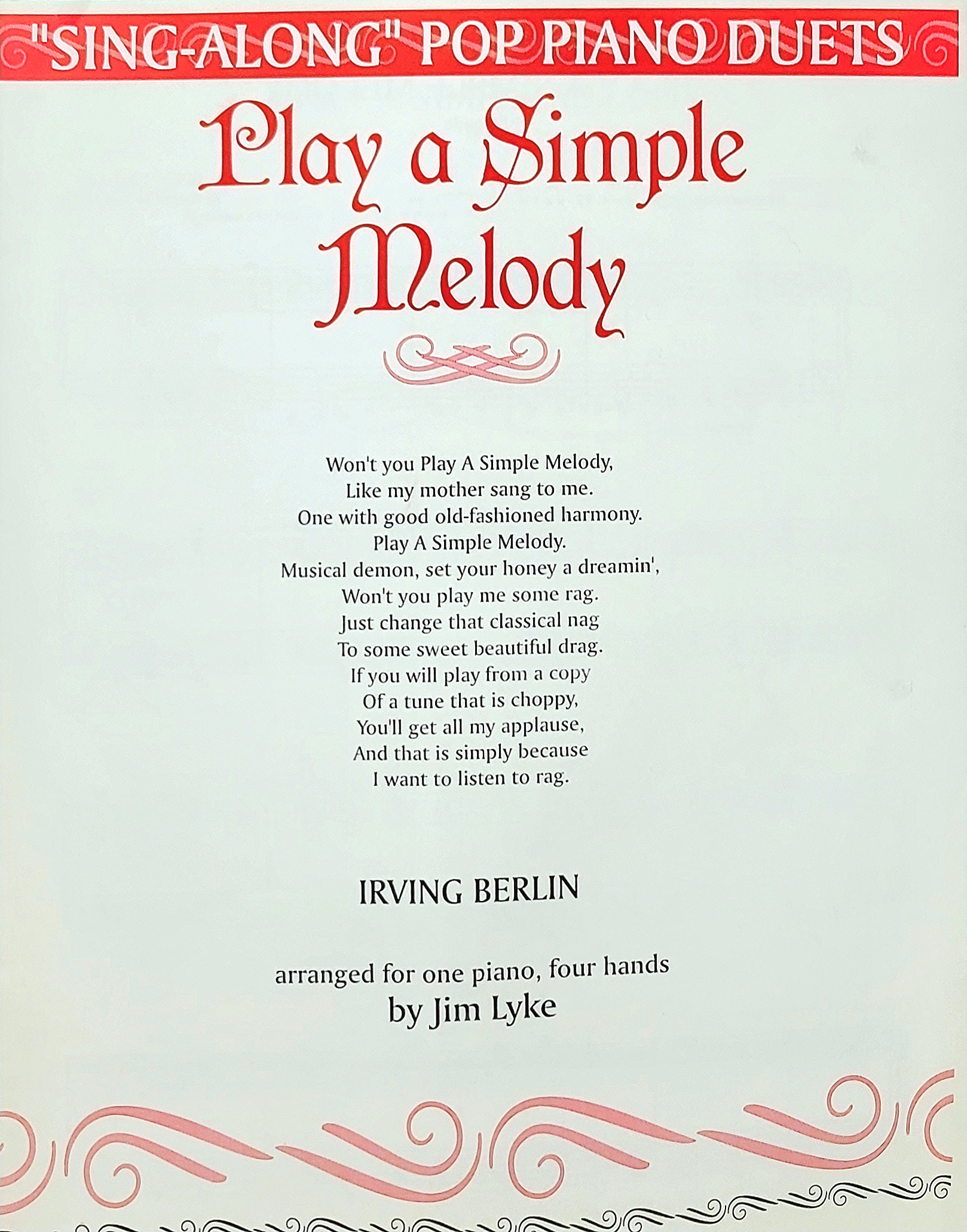 USED SHEET MUSIC - Play a Simple Melody - Sing-Along Pop Piano Duets ...