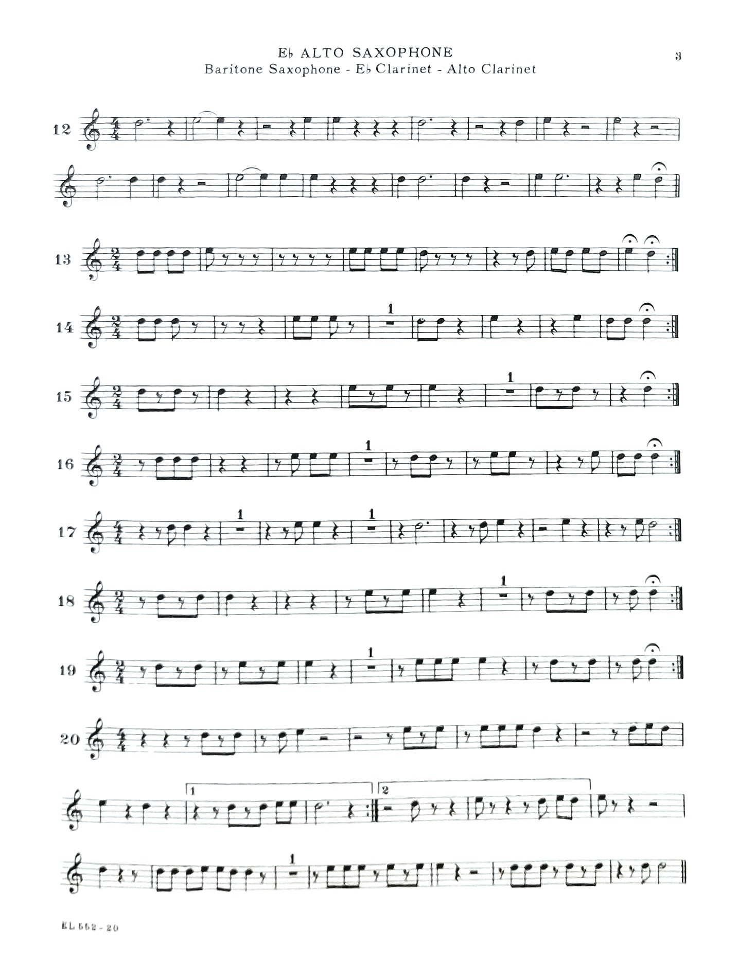 Rhythmic Rest Patterns 101 - Eb Alto Saxophone - Piano Gallery