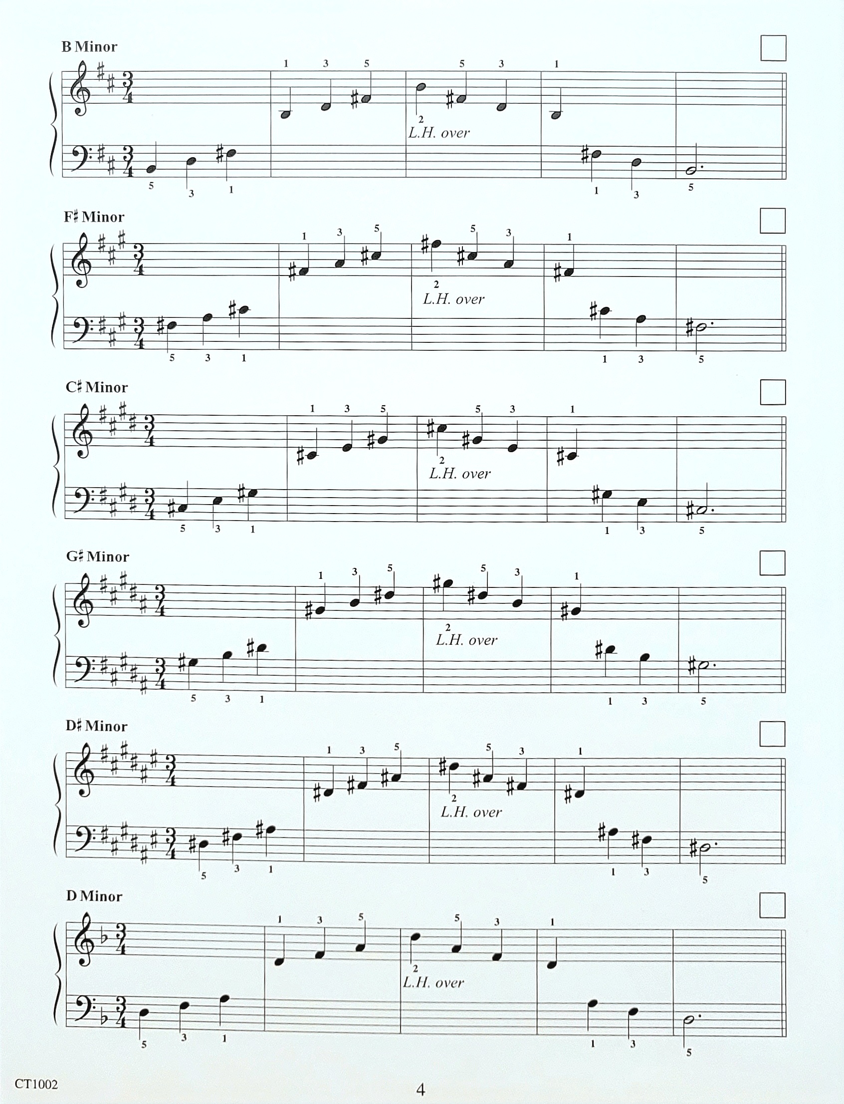 Minor Pentascales and Cross-Hand Arpeggios - Technique Sheet No. 2 ...