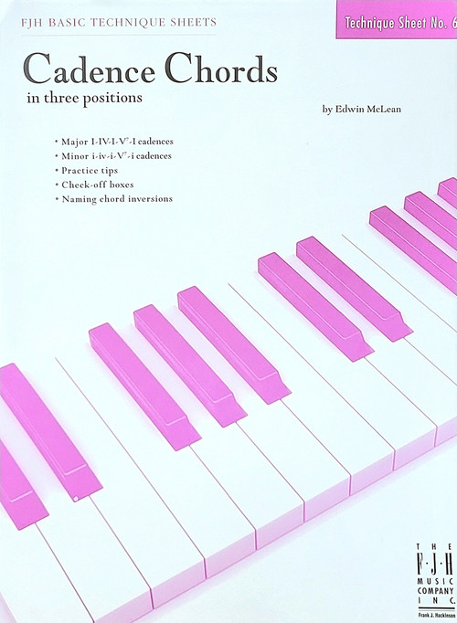 Cadence Chords in Three Positions - Technique Sheet No. 6 - Piano Gallery