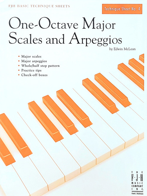 One-Octave Major Scales and Arpeggios - Technique Sheet No. 4 - Piano ...