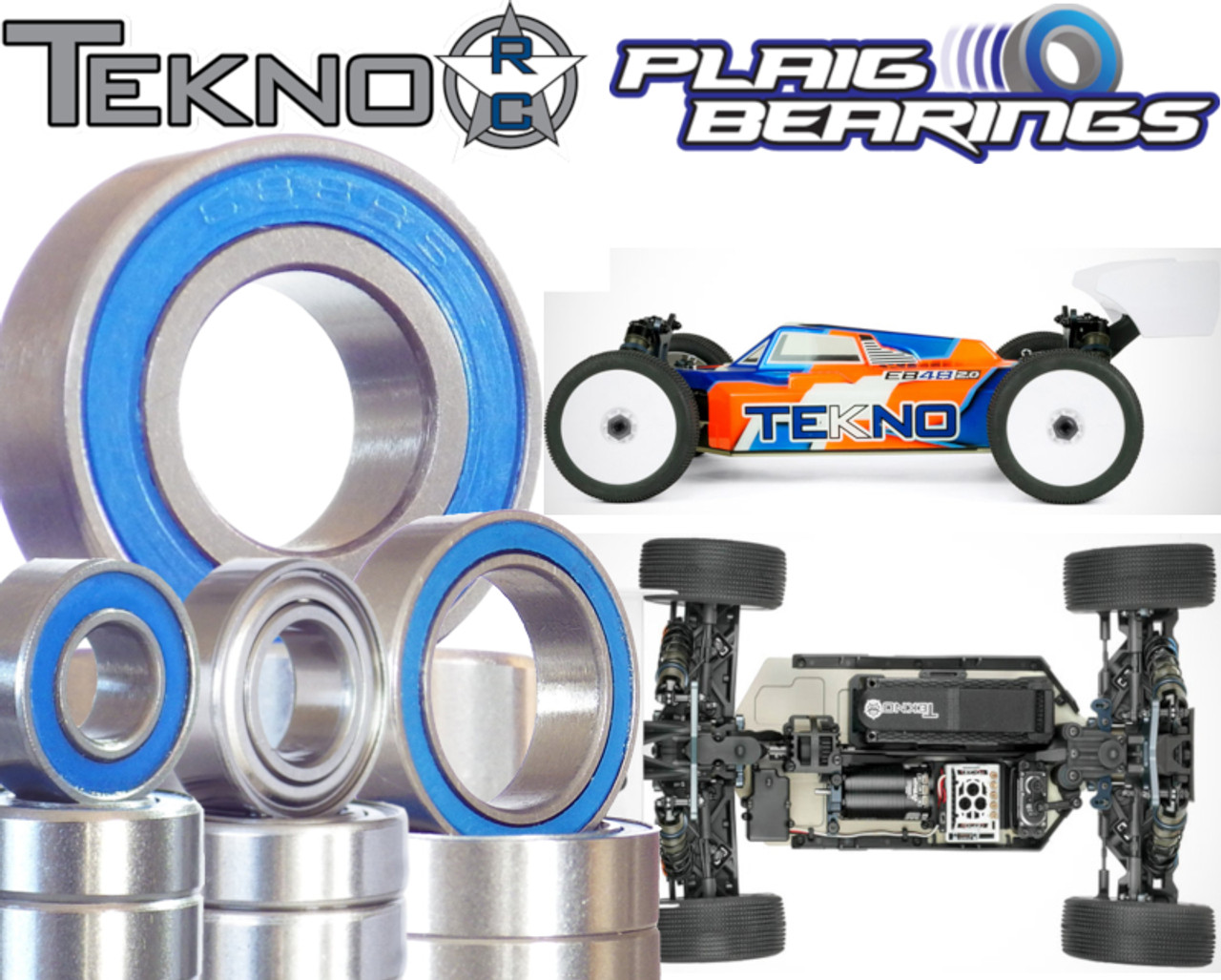 Plaigs Tekno EB ET48 2.2 Complete V2C Pro Racer Bearing Kit