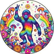 Button Pin - Dancing Bigfoot - inspired living