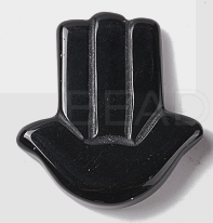 Hamsa Hand - Black Obsidian - inspired living