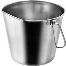 Indipets Stainless Flat Sided Bucket w/out Hook 4qt