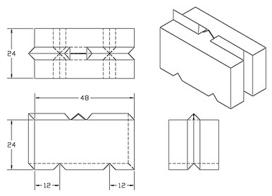 V-Interlock - 2' x 2' x 4' : 3/4 cu yd - Combination (Long Combo Pieces ...