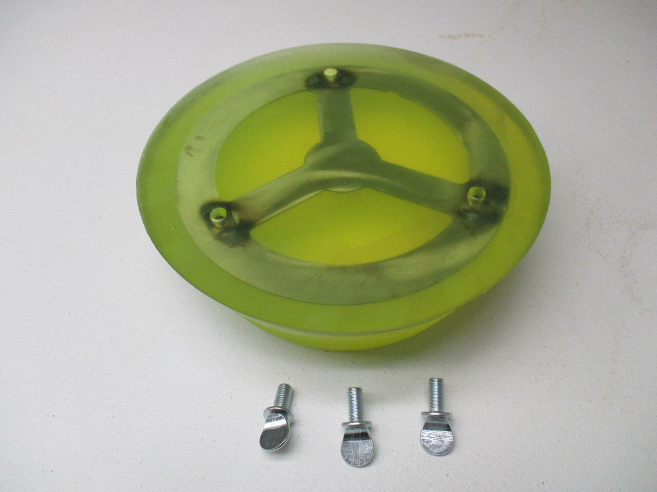 10" Inner Female Bolt-On Rubber Knob w/ 3 Bolts - World Block Inc.