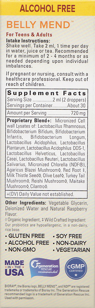 Bioray Belly Mend - 2 oz Liquid