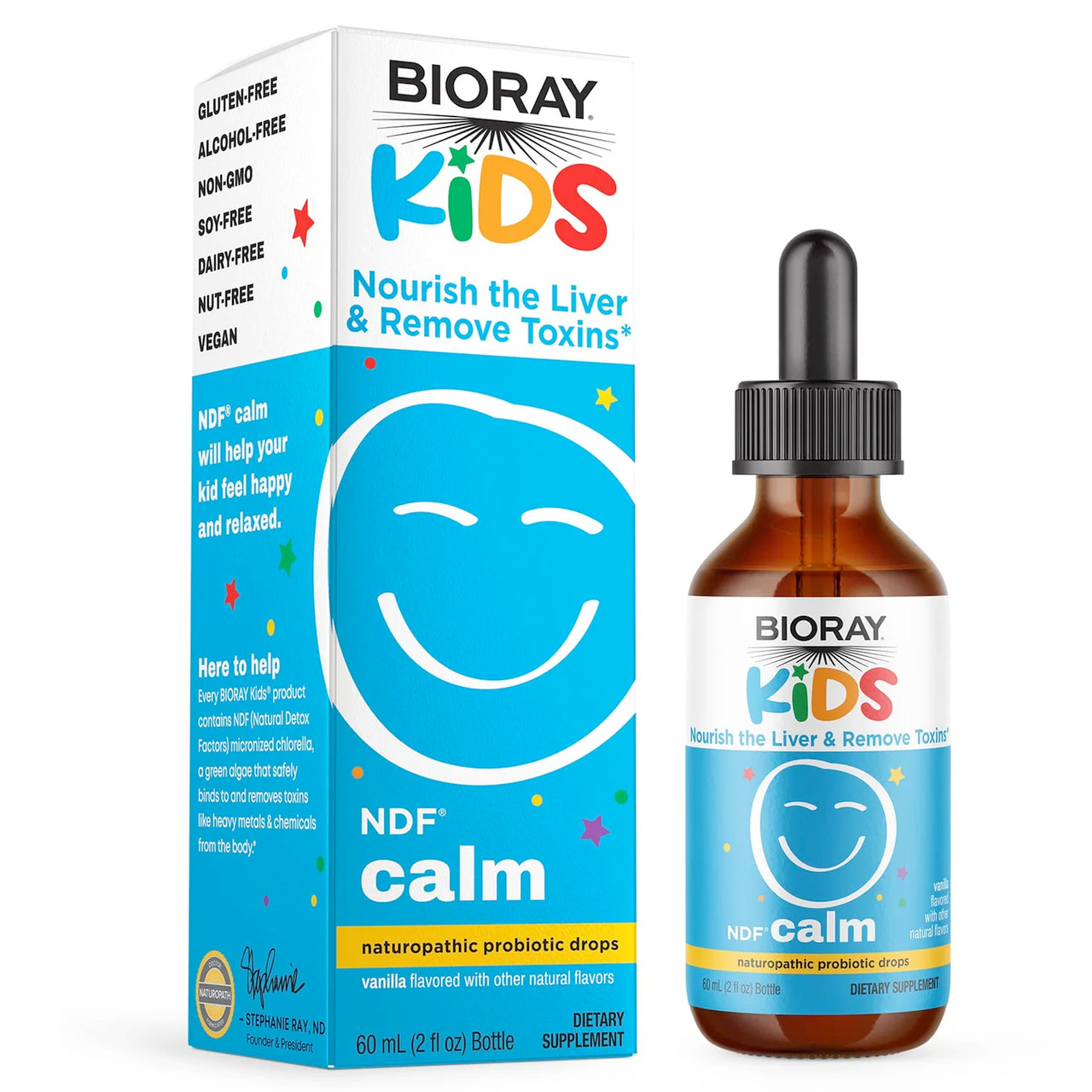 Bioray Kids - NDF Calm - Mood and Brain Boosting Herbal Drops (Vanilla ...