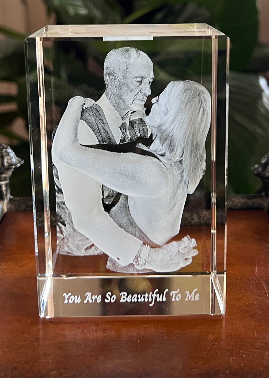 3D Anniversary Crystal Photo | Crystal Prints