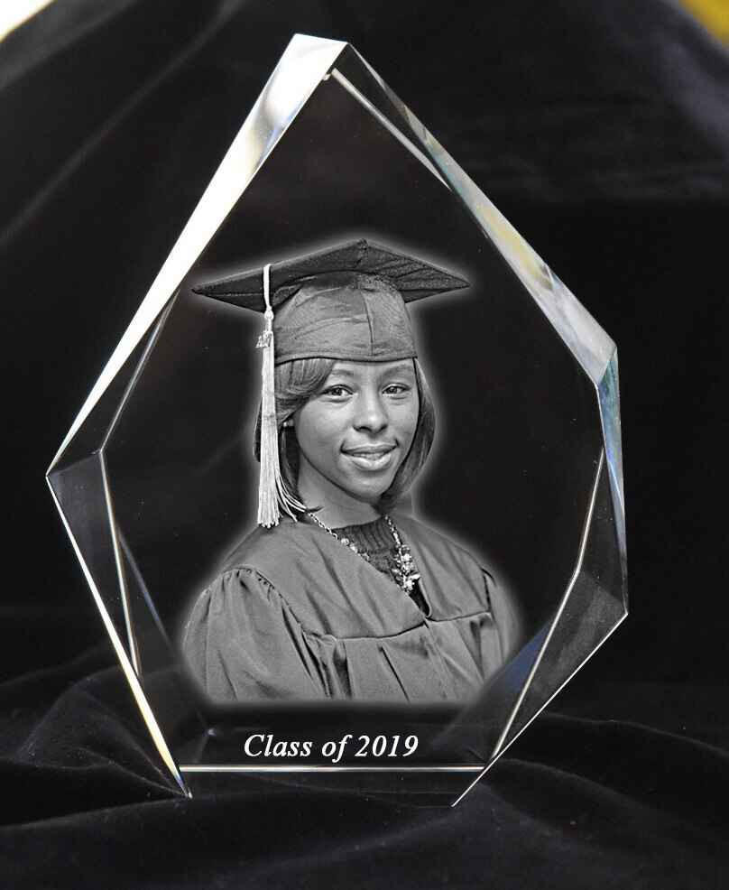 Prestige Award Photo Crystals, Custom Laser Etched
